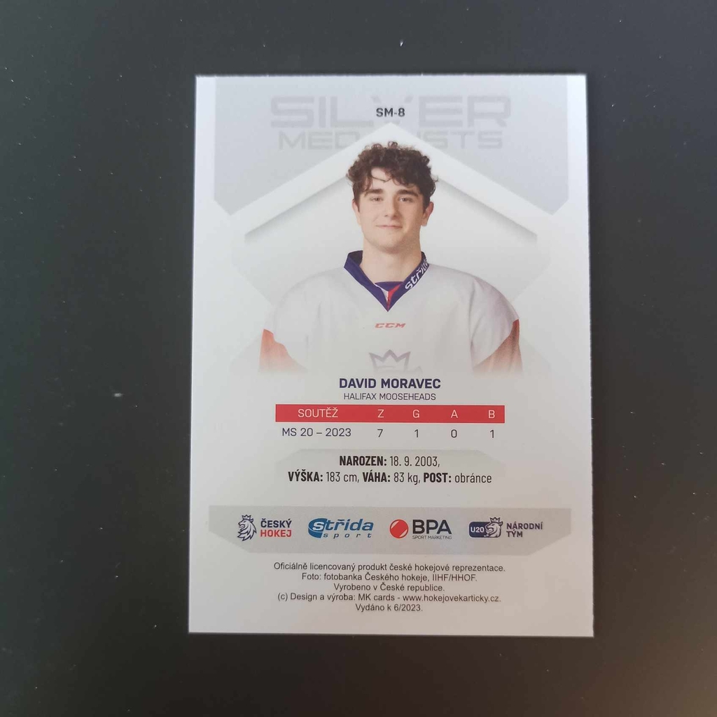 David Moravec 2023 MK Silver Medalists - Promo ražba | Hokejové kartičky