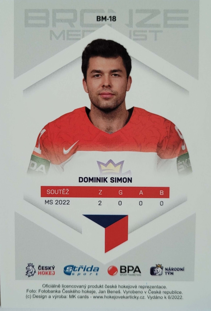Dominik Simon 2021/22 MK Bronze Medalists PROMO ražba | Hokejové ...