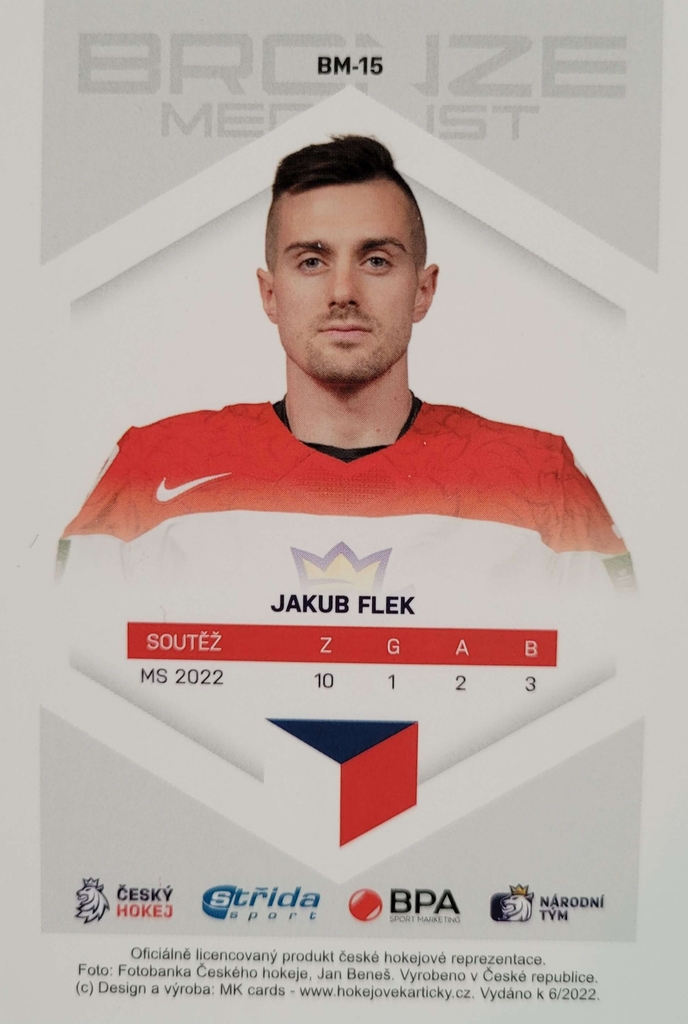 Jakub Flek 2021/22 MK Bronze Medalists PROMO ražba | Hokejové kartičky ...