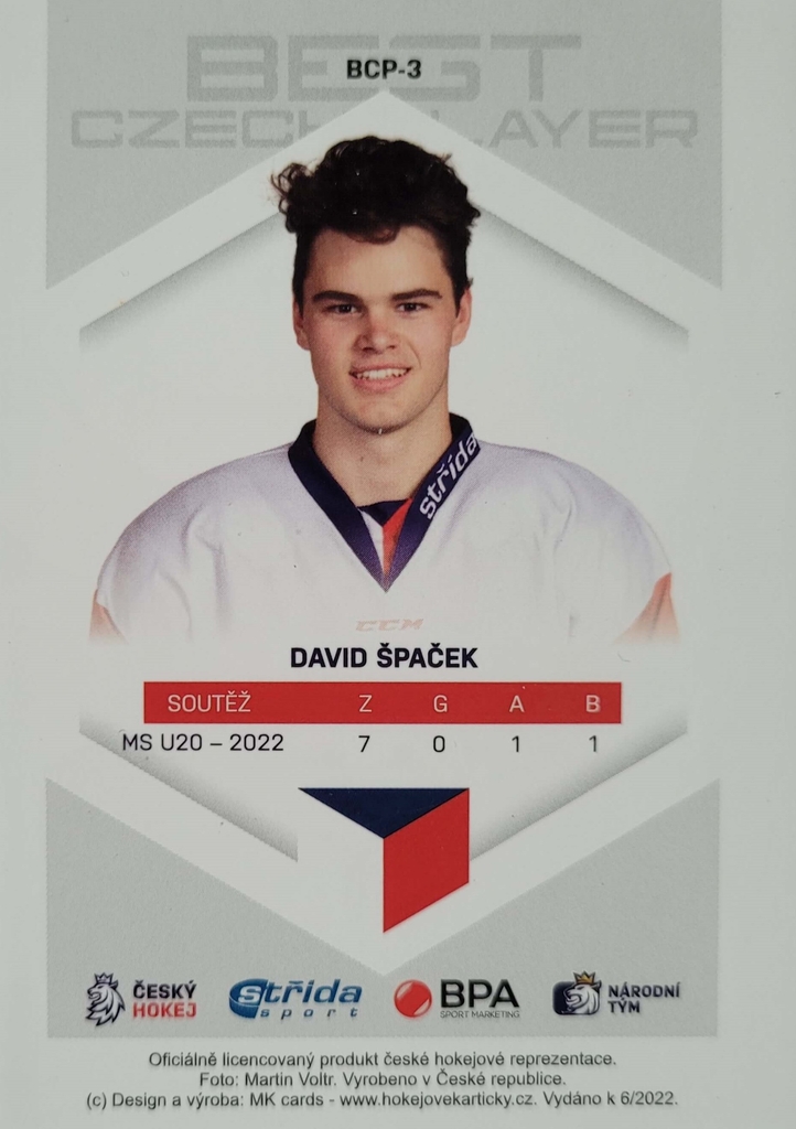David Špaček 2021/22 MK The Best U20 PROMO ražba | Hokejové kartičky ...