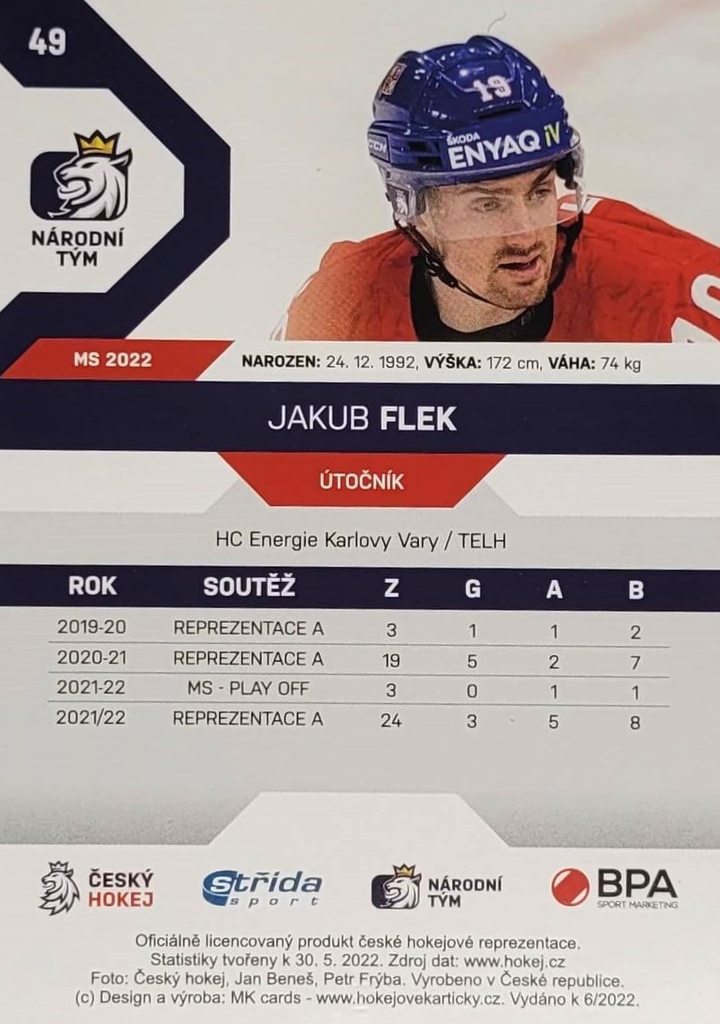 Jakub Flek 2021/22 MK PROMO | Hokejové kartičky | Hokejové album | Prodejna